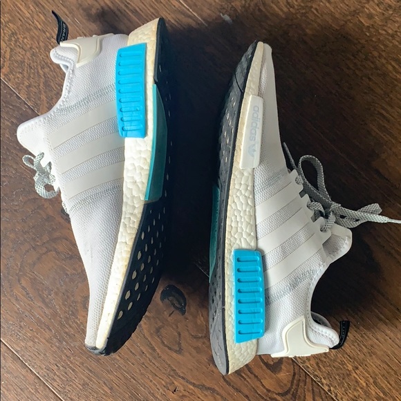 adidas | Shoes | Adidas Nmd Light Grey And Baby Blue Mens Sz 25 | Poshmark